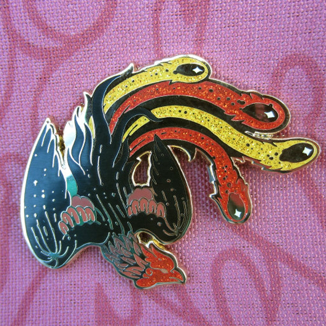 Shooting Star Phoenix Enamel Pin: Fantastic Flames - Etsy