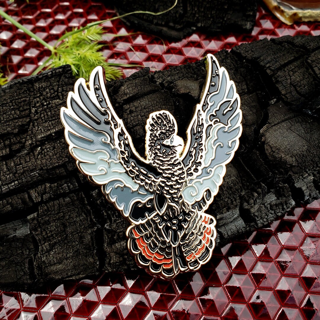Red Tailed Black Cockatoo Enamel Pin: Wild Sky - Etsy
