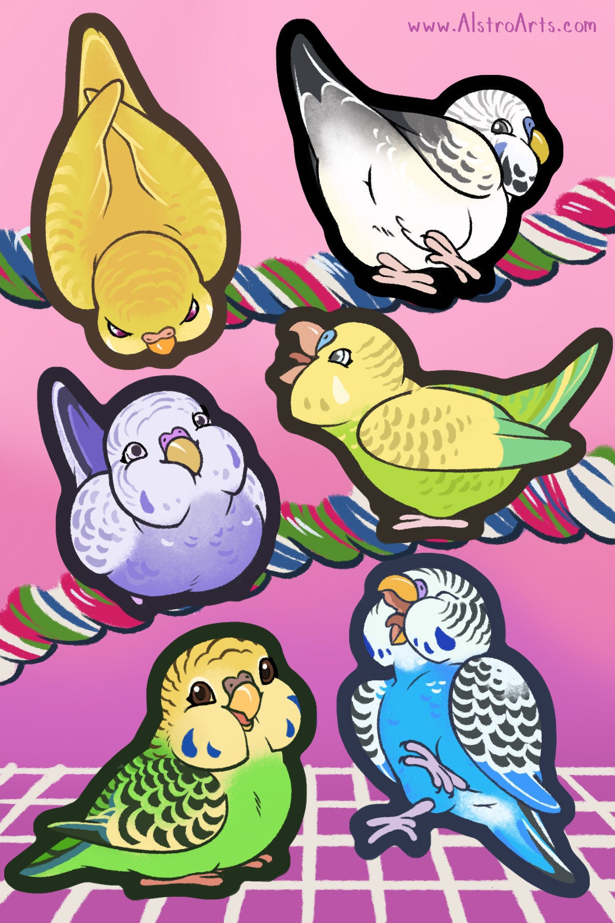 NEW Budgie Stickers | Etsy
