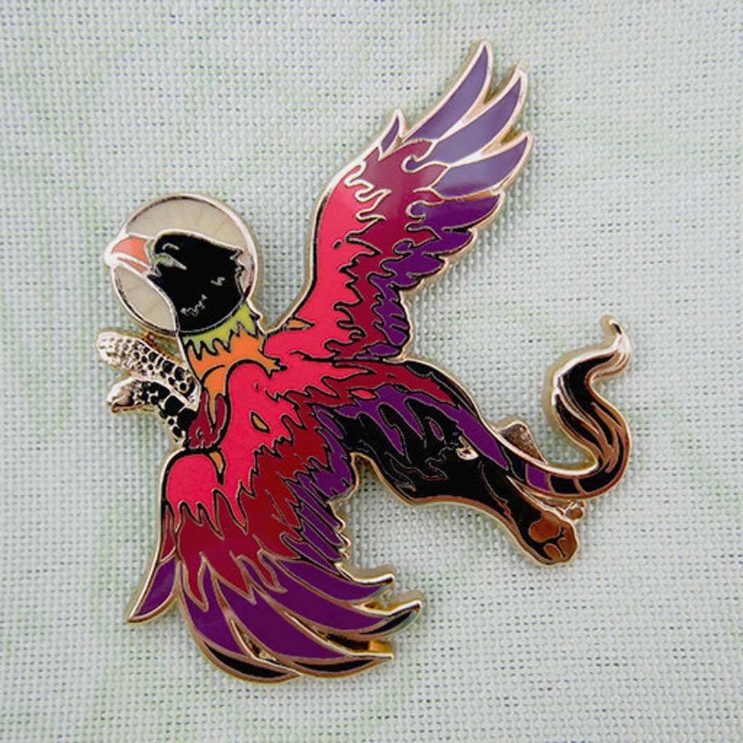 Solar Eclipse Gryphon: Wild Sky Version 2 Enamel Pin - Etsy