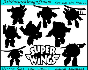 Super wings clipart | Etsy