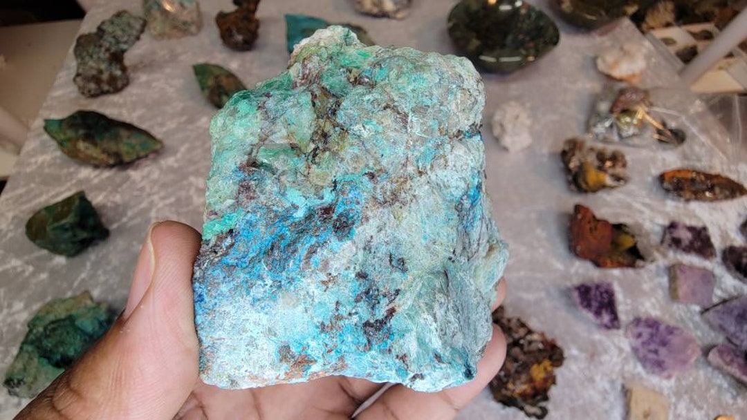 Large Raw Shattuckite Chunk From Namibia Rare Mineral - Etsy