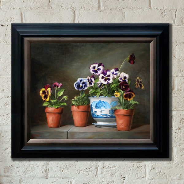 Pansy Painting Etsy