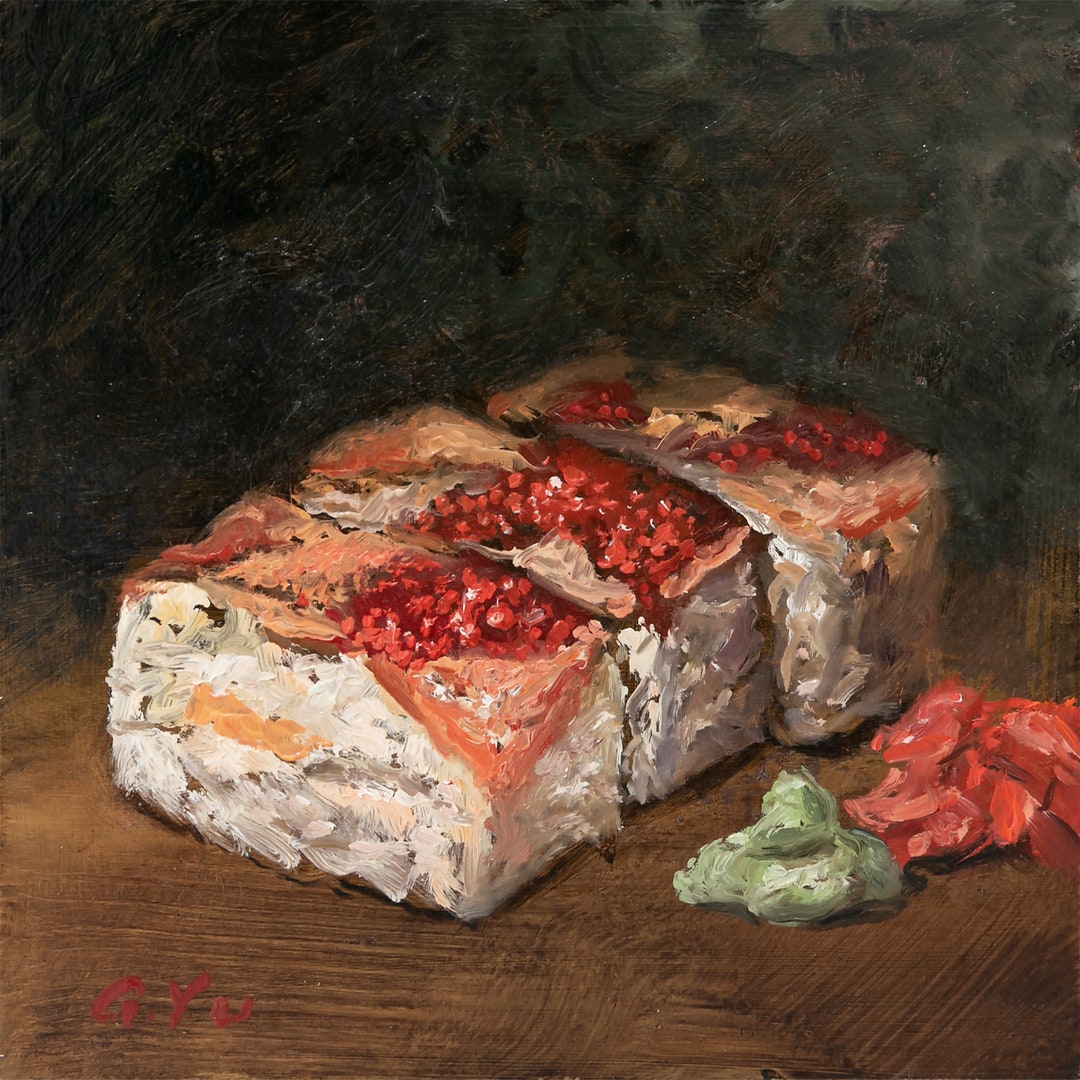 Original Sushi Oil Painting on Panel: Dutch Still Life Fine Art - Etsy