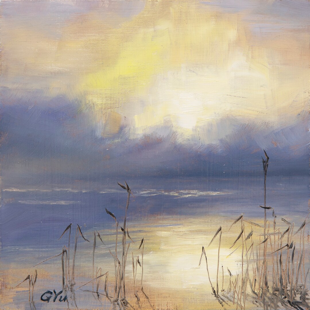 Original Landscape Oil Painting, Tonal Landscape Oil Painting on Panel ...