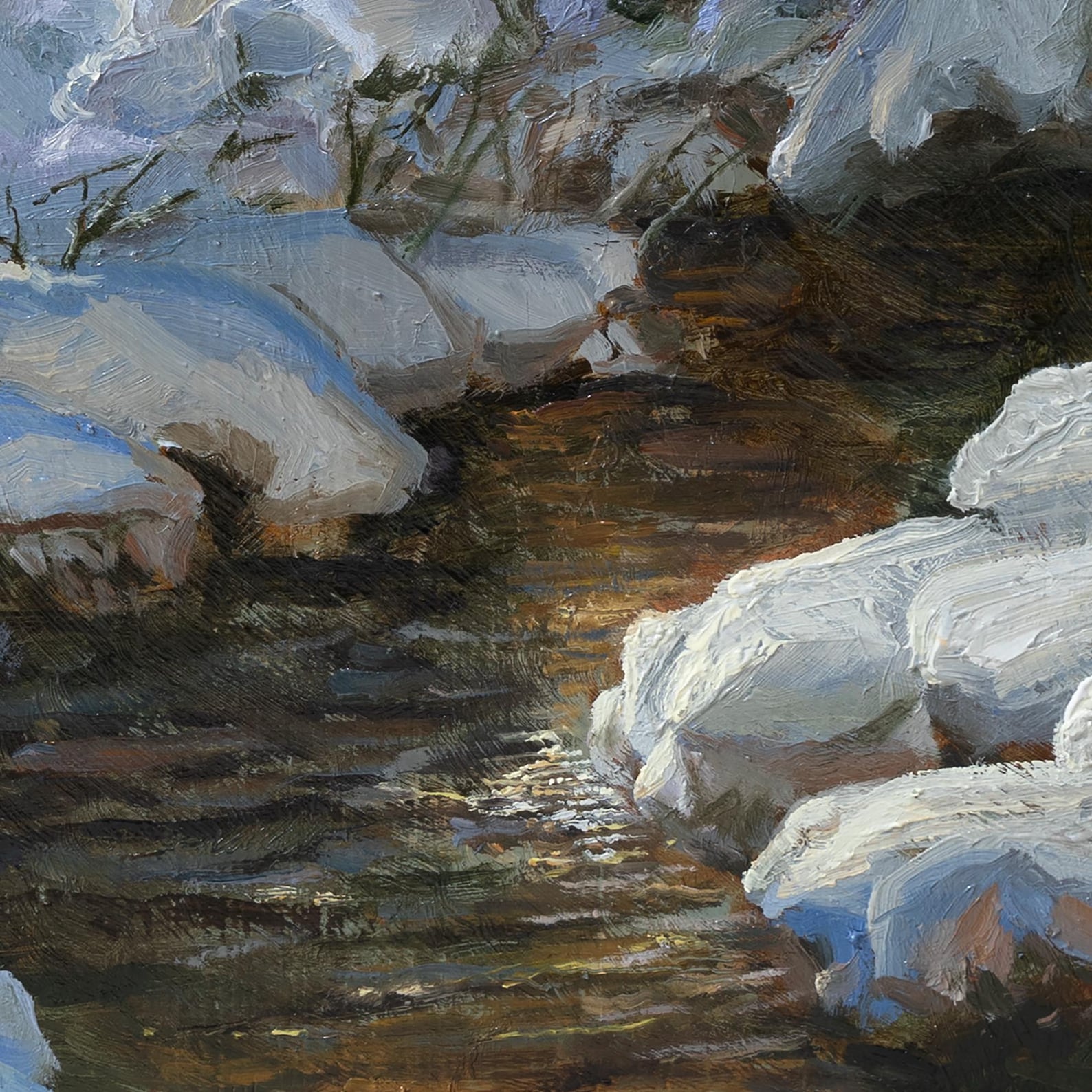 Original Landscape Oil Painting, Winter Landscape Oil Painting, Snow ...