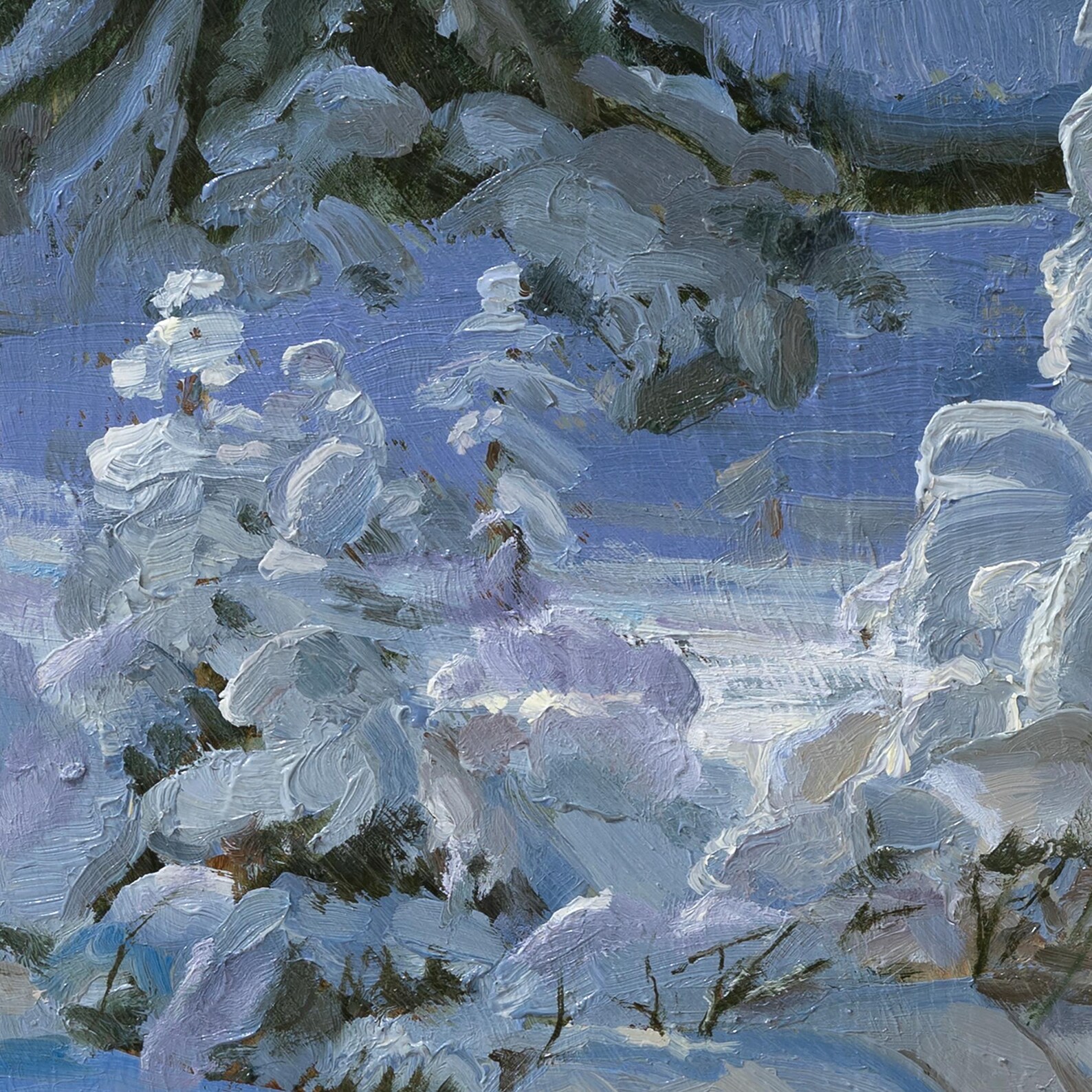 Original Landscape Oil Painting, Winter Landscape Oil Painting, Snow ...