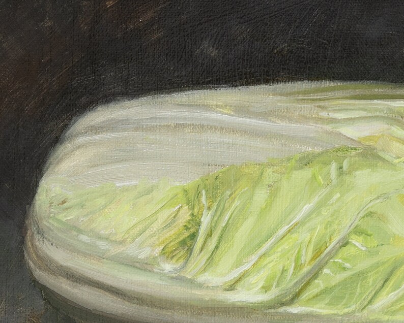Original Napa Cabbage Oil Painting: Kitchen Still Life Art, 11x14 ...