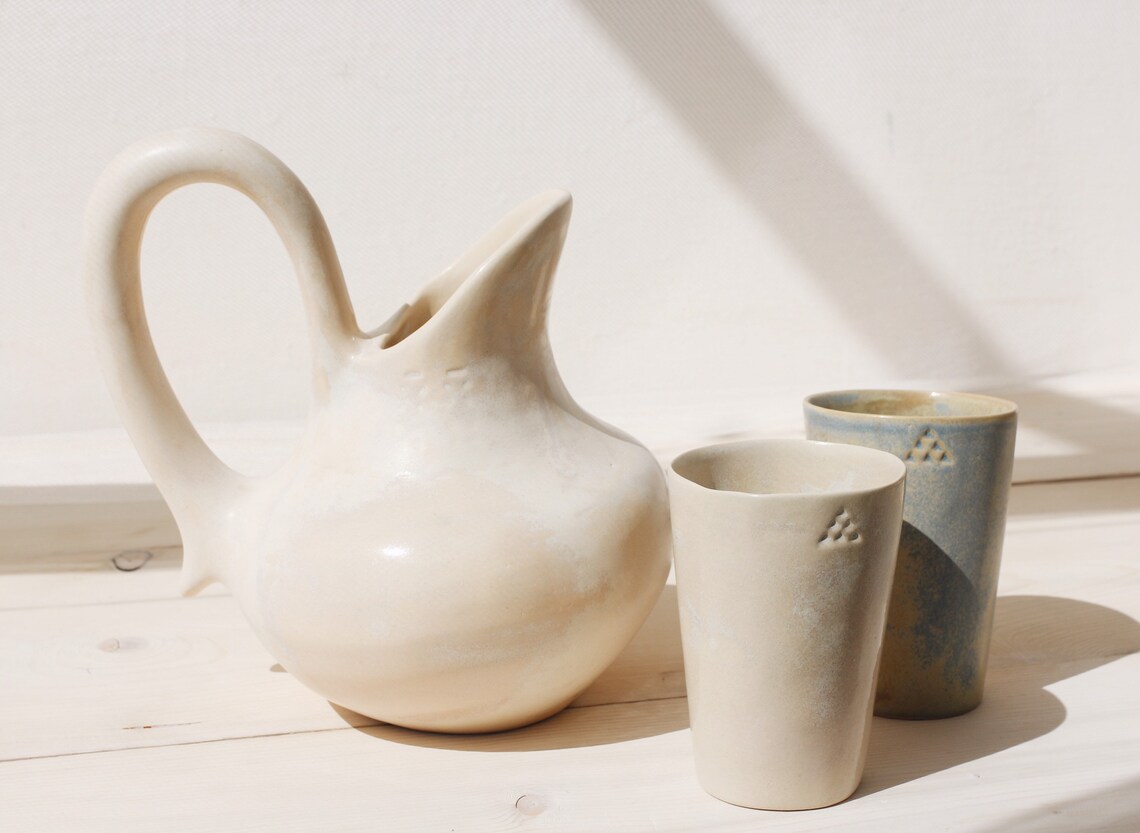 Ceramic Water Pitcher Water Jug Ceramics Handmade Modern - Etsy