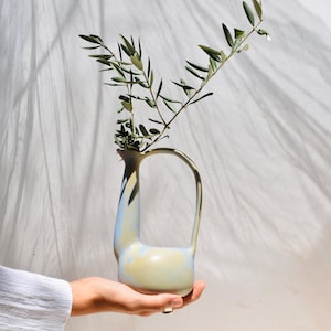 Ceramic Olive Oil Pitcher | Handmade Pottery | Tableware | Oil Vessel ...