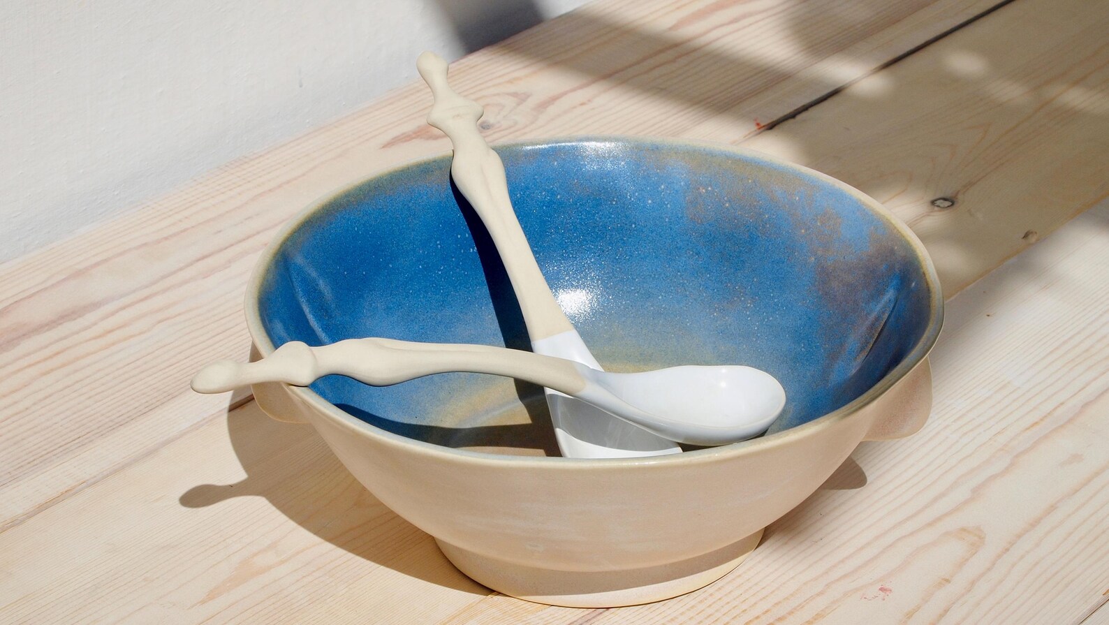 Handmade Greek Cycladic Figurine Spoons Set of 2 | Large Serving Spoons ...