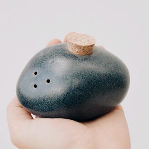 Handmade Ceramic Salt and Pepper Shakers | Pebble Design Salt and ...