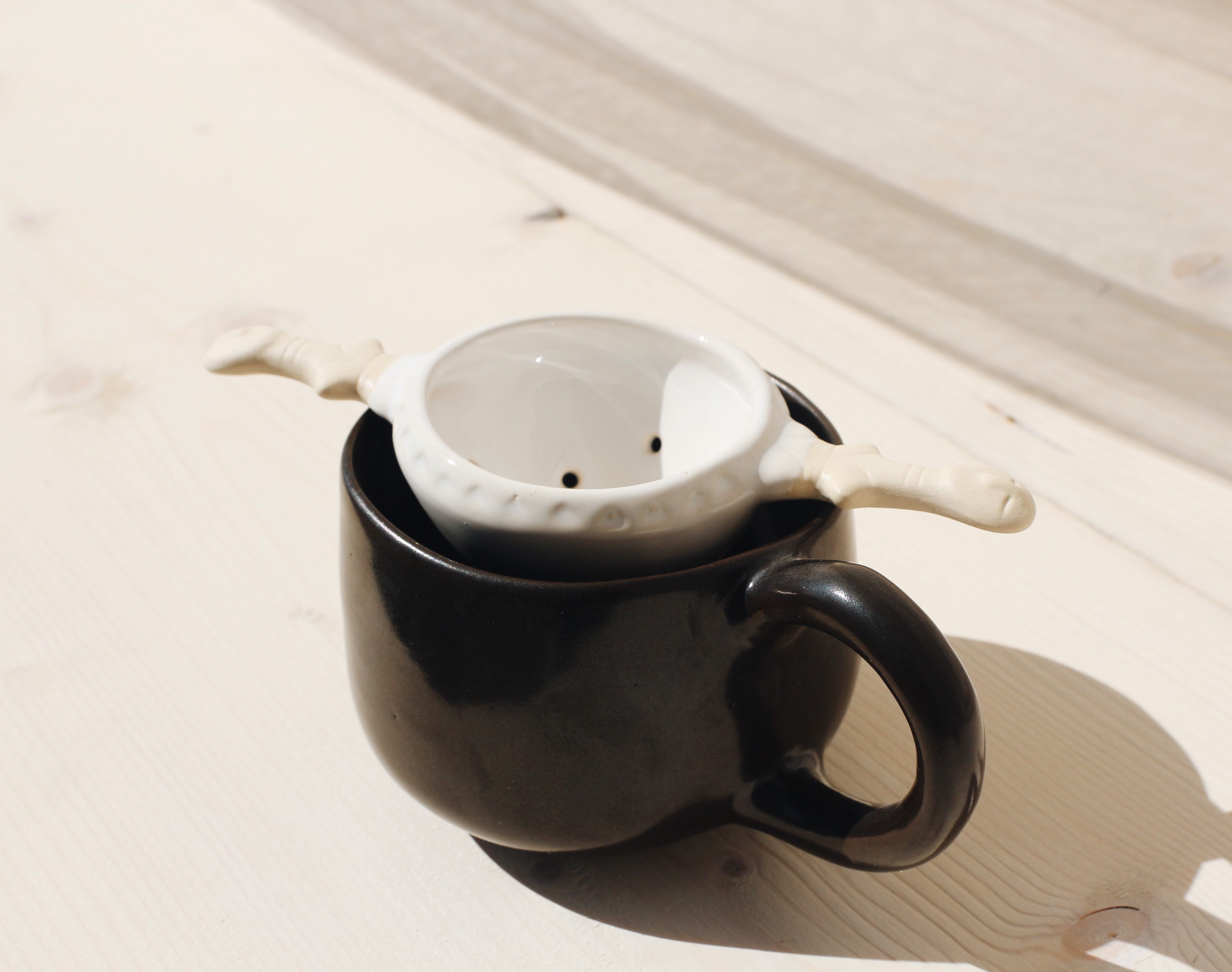 Ceramic Cycladic Tea Strainer Handmade Pottery Colanders - Etsy