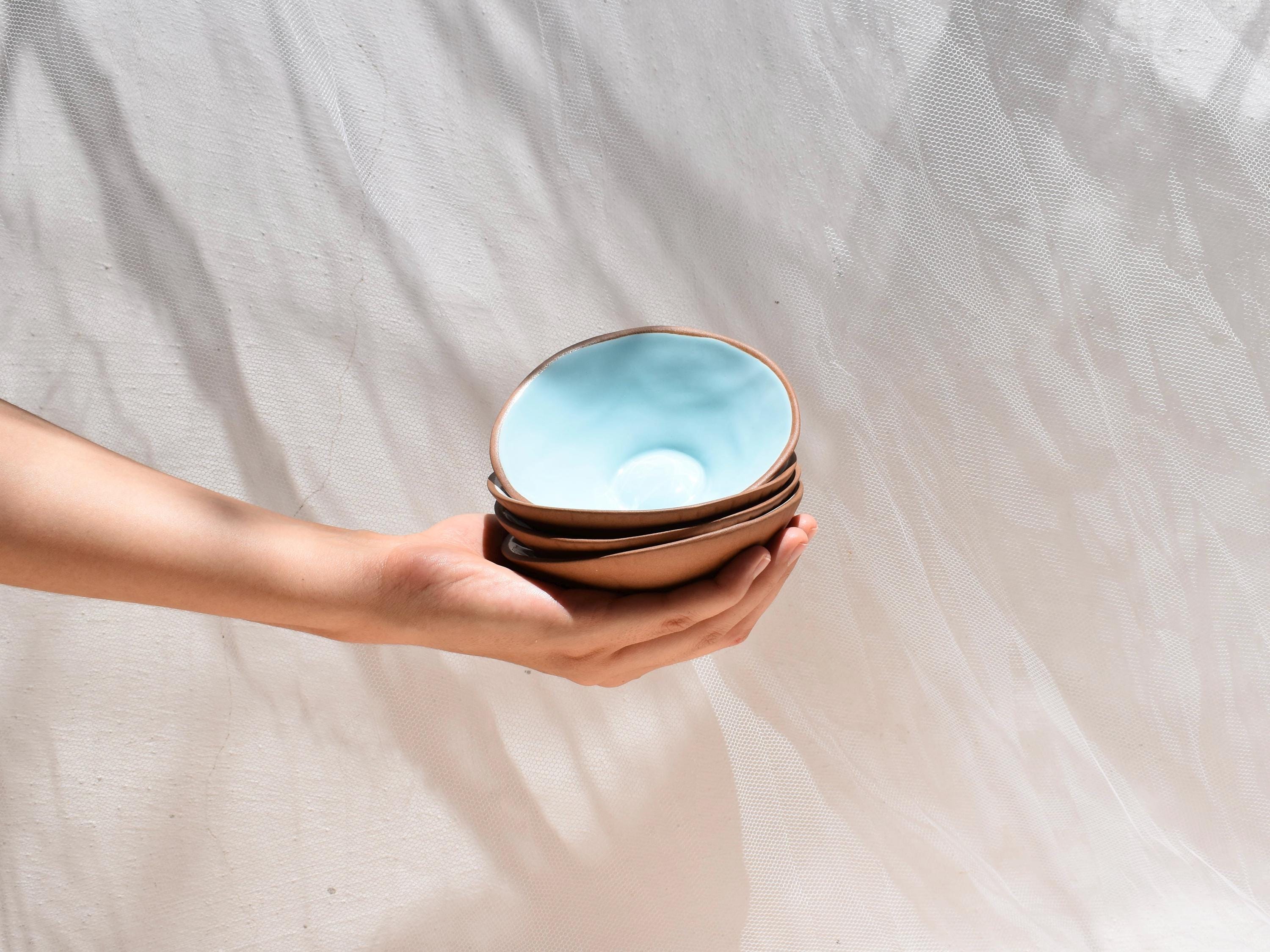 Handmade Ceramic Stoneware Set of Mini Bowls: Ancient Greek Inspired ...
