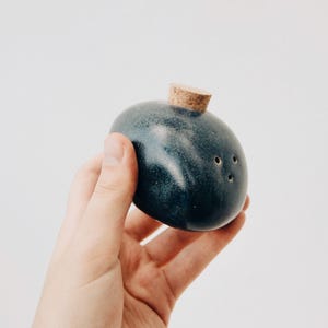 Handmade Ceramic Salt and Pepper Shakers | Pebble Design Salt and ...