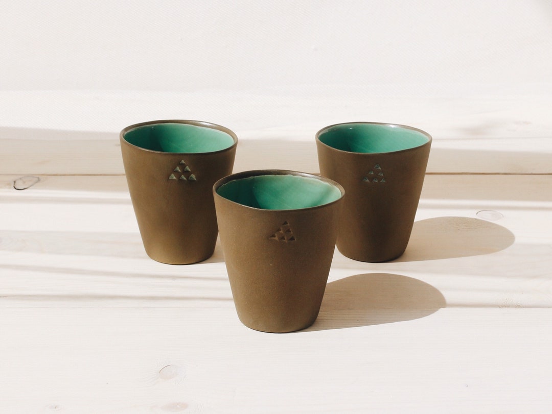 Small Ceramic Wine Cups Set of Three | Wine Tumblers | Handmade Pottery ...
