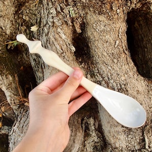 Handmade Greek Cycladic Figurine Spoons Set of 2 | Large Serving Spoons ...