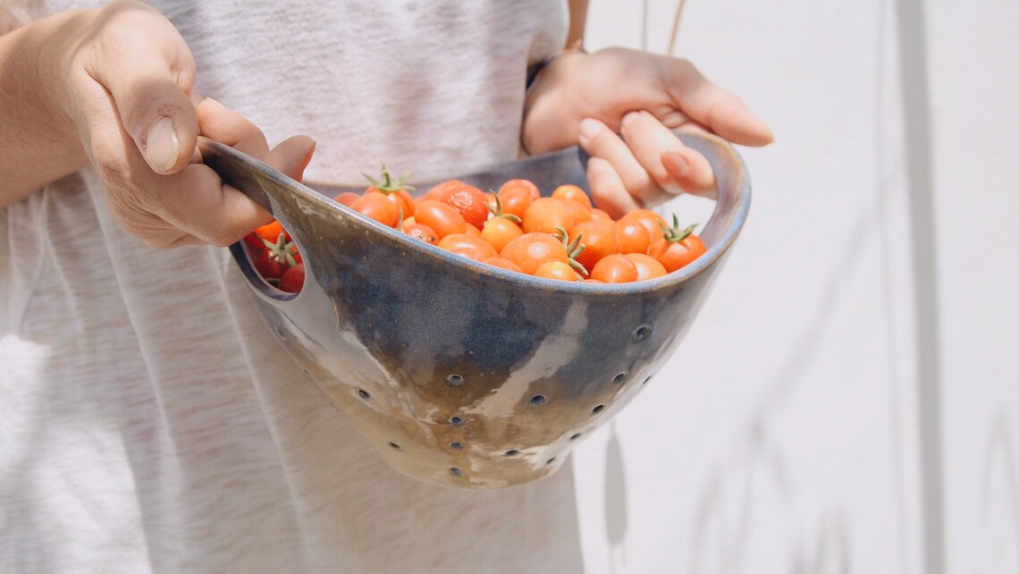 Large Ceramic Strainer Handmade Pottery Table Centerpiece - Etsy UK