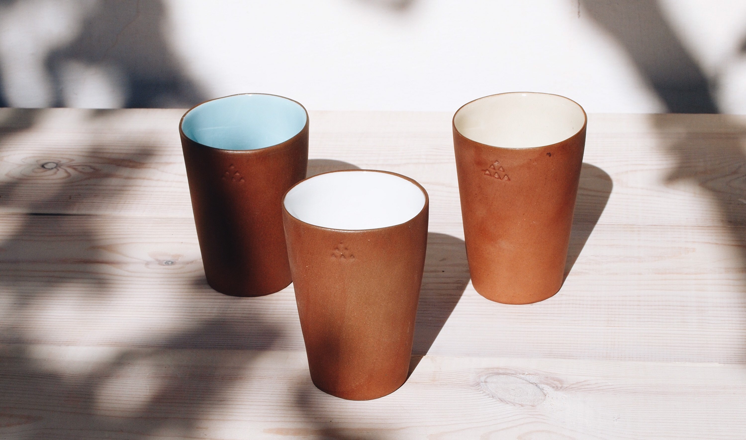 Ceramic Water Cup Set of 2 Handmade Pottery Drinkware Sets - Etsy