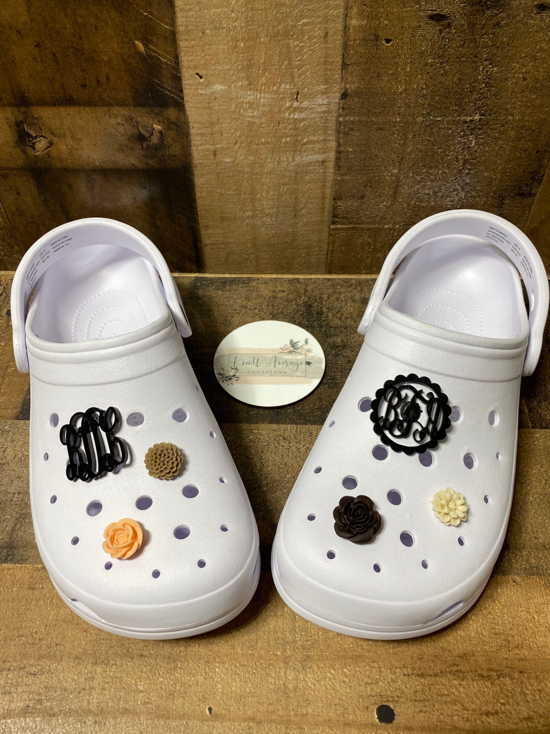 Custom Personalized Croc Shoe Charm Scalloped Monogram Name Pop in ...