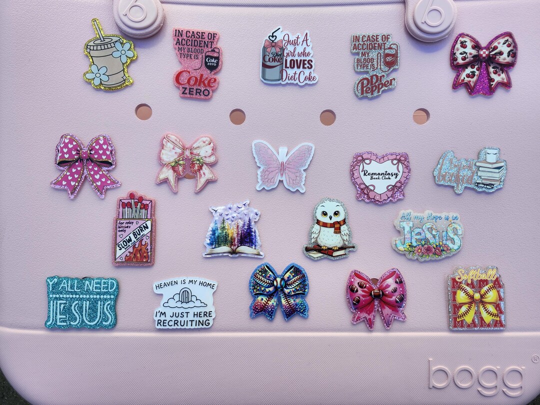 Bogg Bag Charms: Reading, Soda, Faith, Sports, Nurse, Beach - Etsy