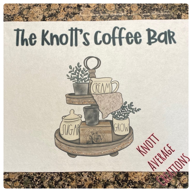 Personalized Coffee Slip Proof Bar Mat Farmhouse Keurig - Etsy