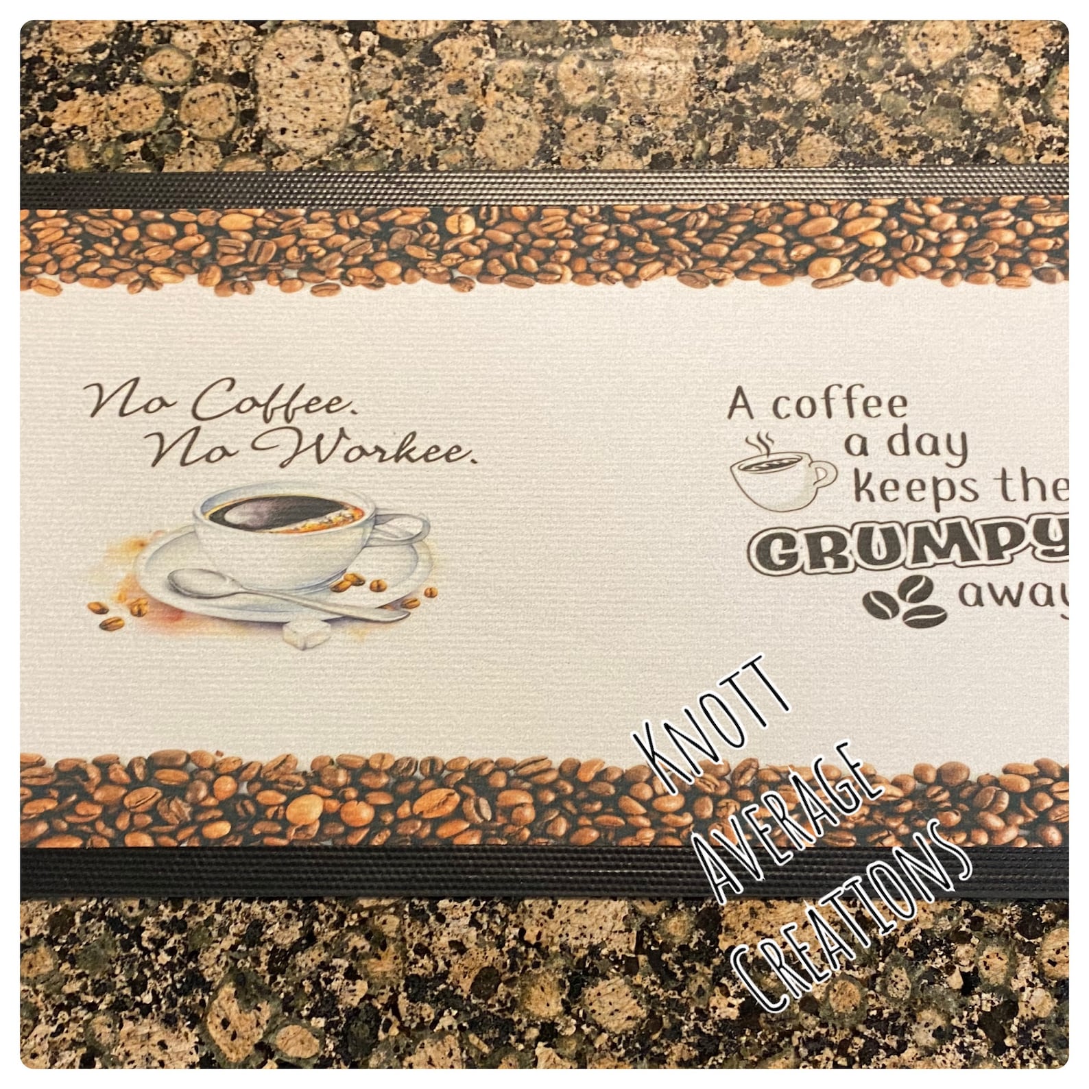 Personalized Coffee Slip Proof Bar Mat Farmhouse Keurig - Etsy