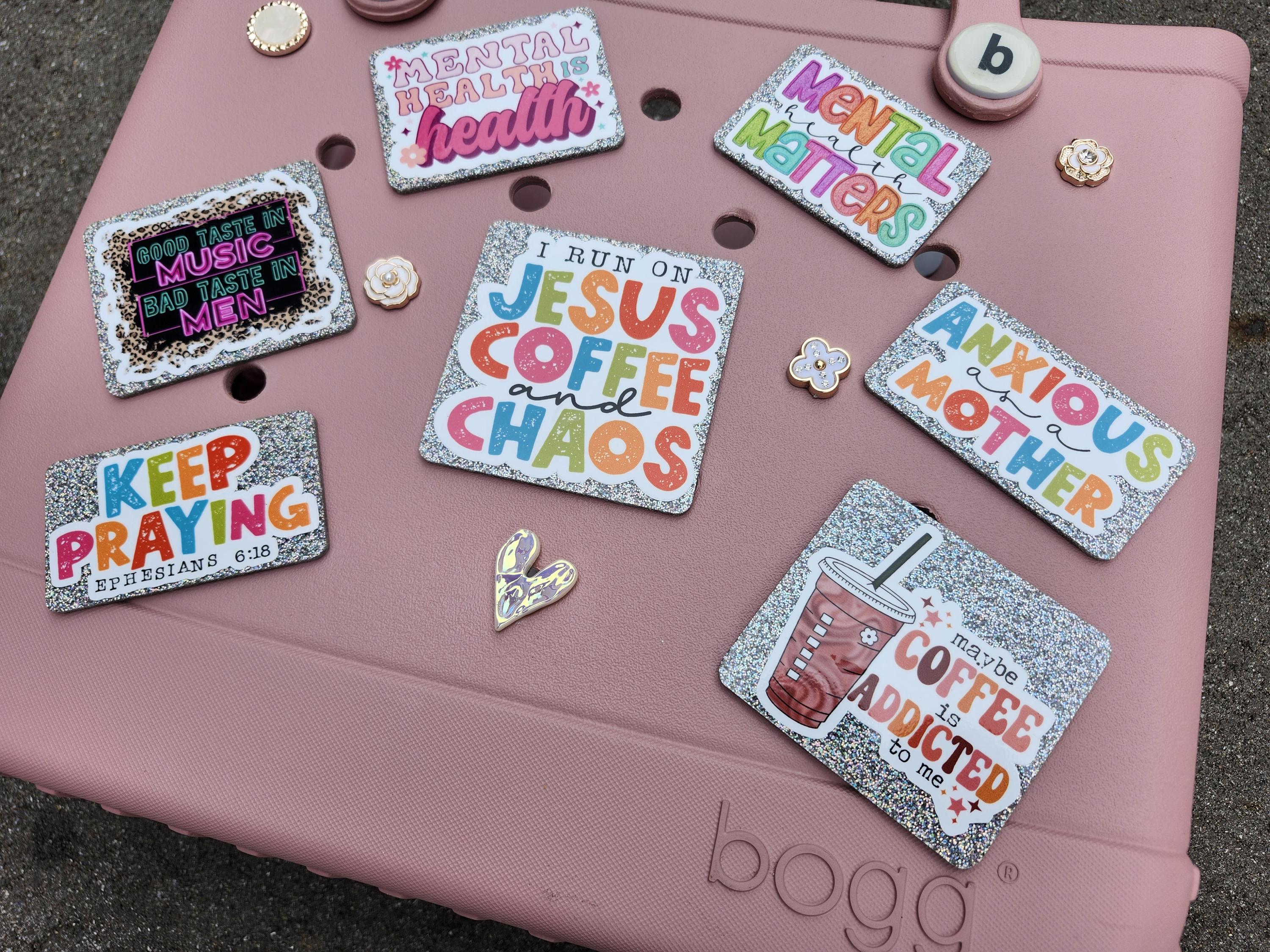 Bogg Bag Charms: Positive, Mental Health, Coffee, Funny Bogg Bag Charms ...