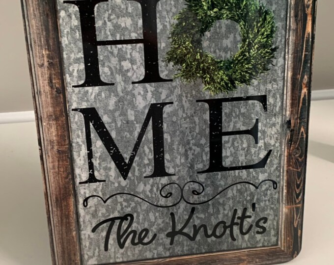 Home Sweet Home Sign Galvanized Metal Sign Fixer Upper Style - Etsy