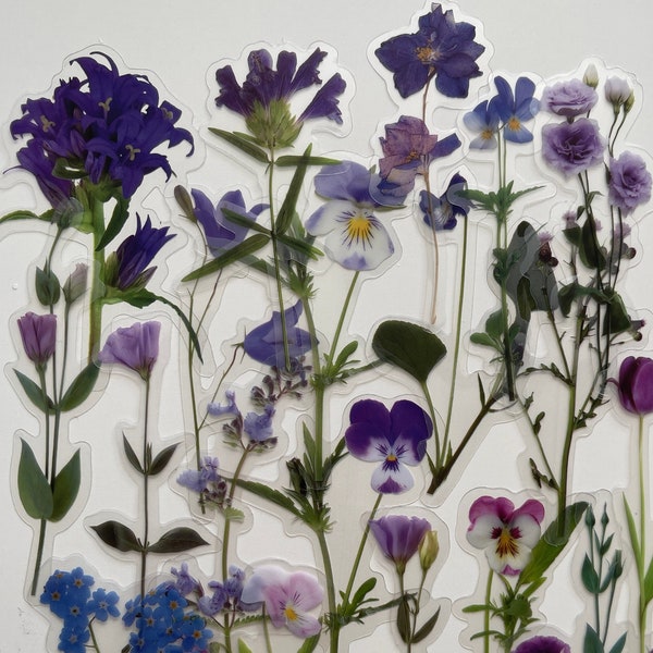 Purple Flower Sticker - Etsy