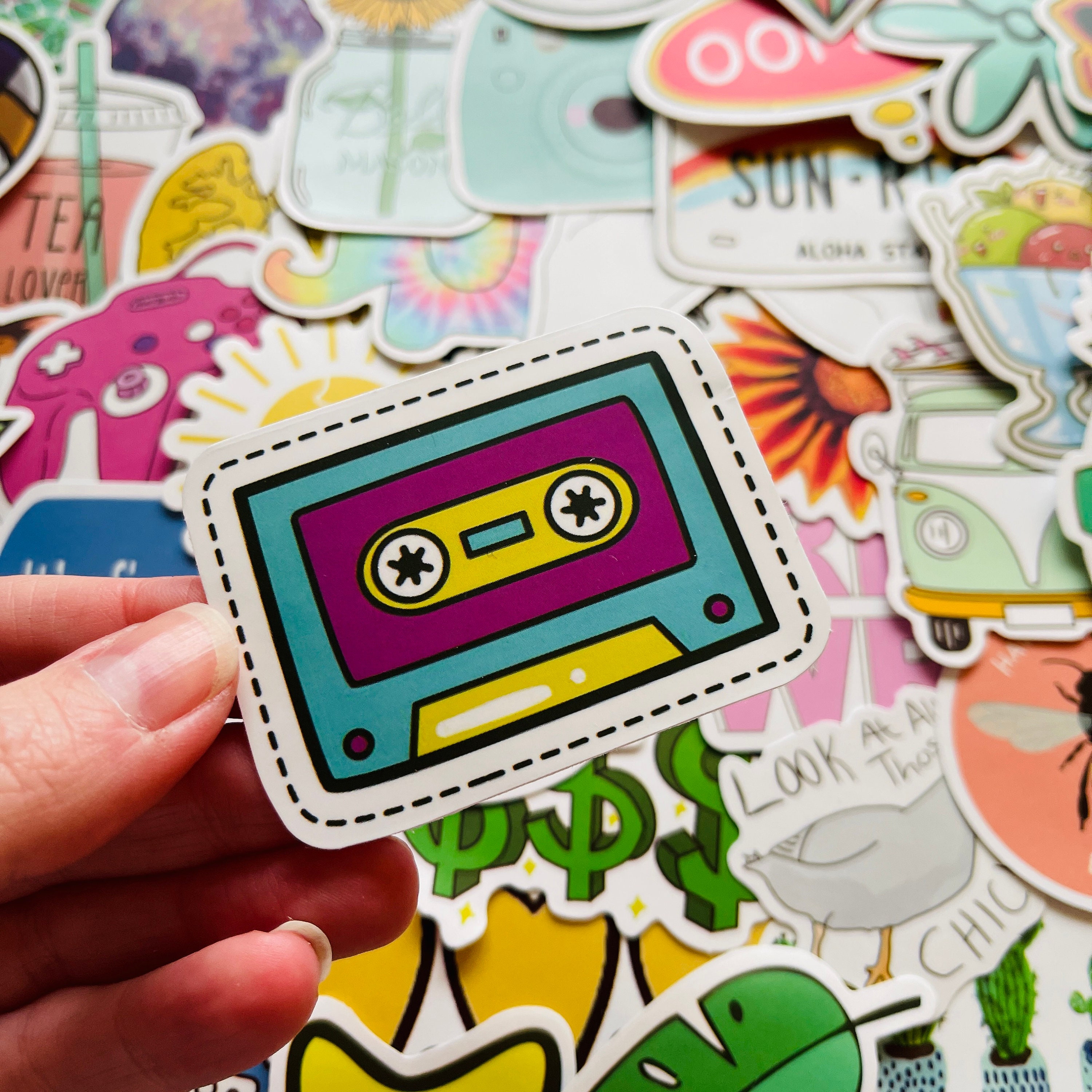 25/50/100 Colourful Vinyl Stickers Die Cut Decal Set - Etsy UK
