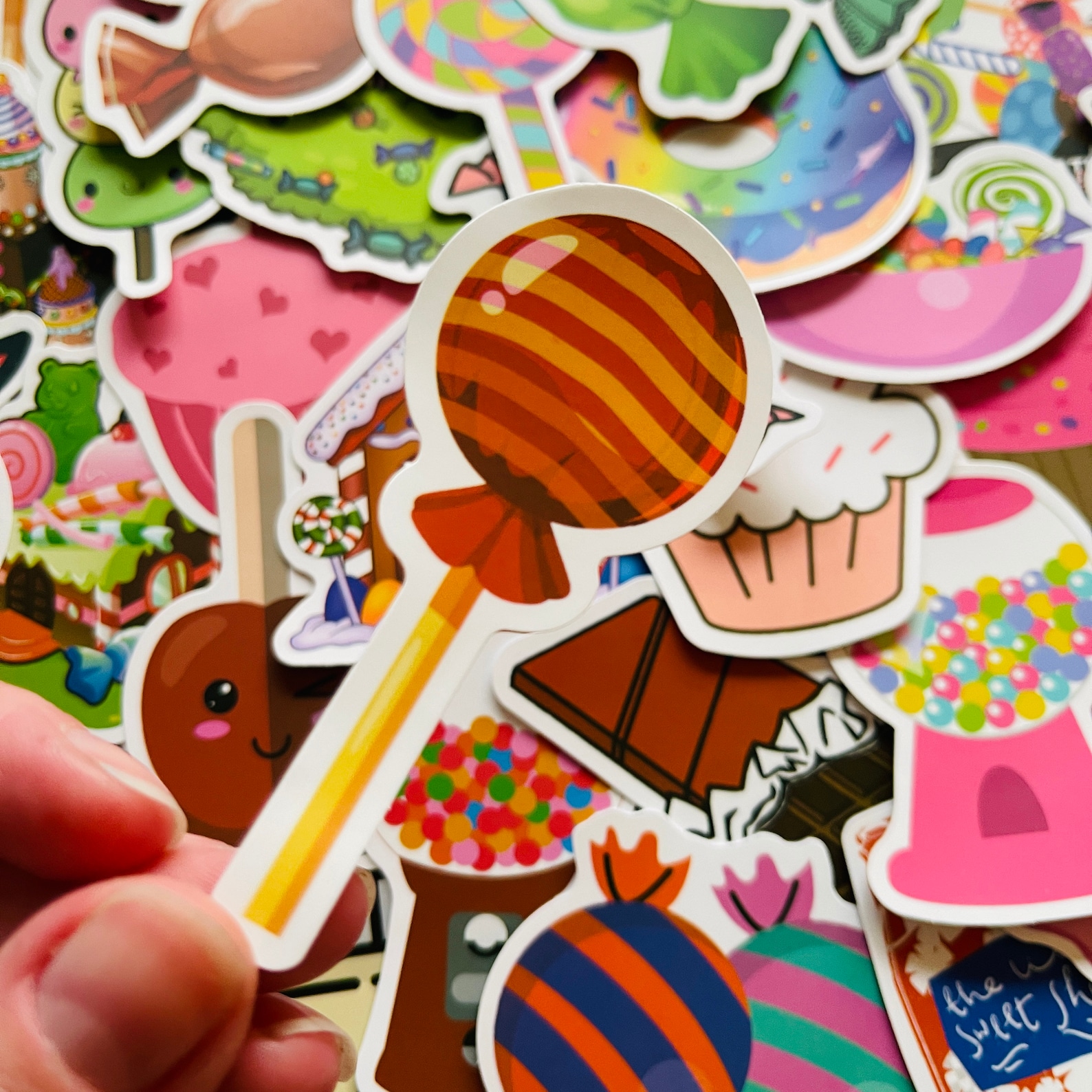 25/50 Vinyl Sweet Treat Stickers, Die Cut Decal Set, Waterproof ...
