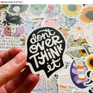 25/50 Vinyl Mental Health Stickers, Die Cut Decal Set, Waterproof ...