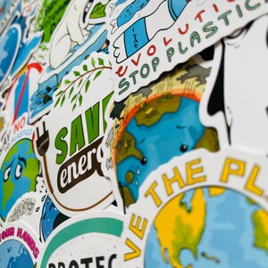 25/50 Vinyl Environment Stickers, Die Cut Decal Set, Waterproof ...