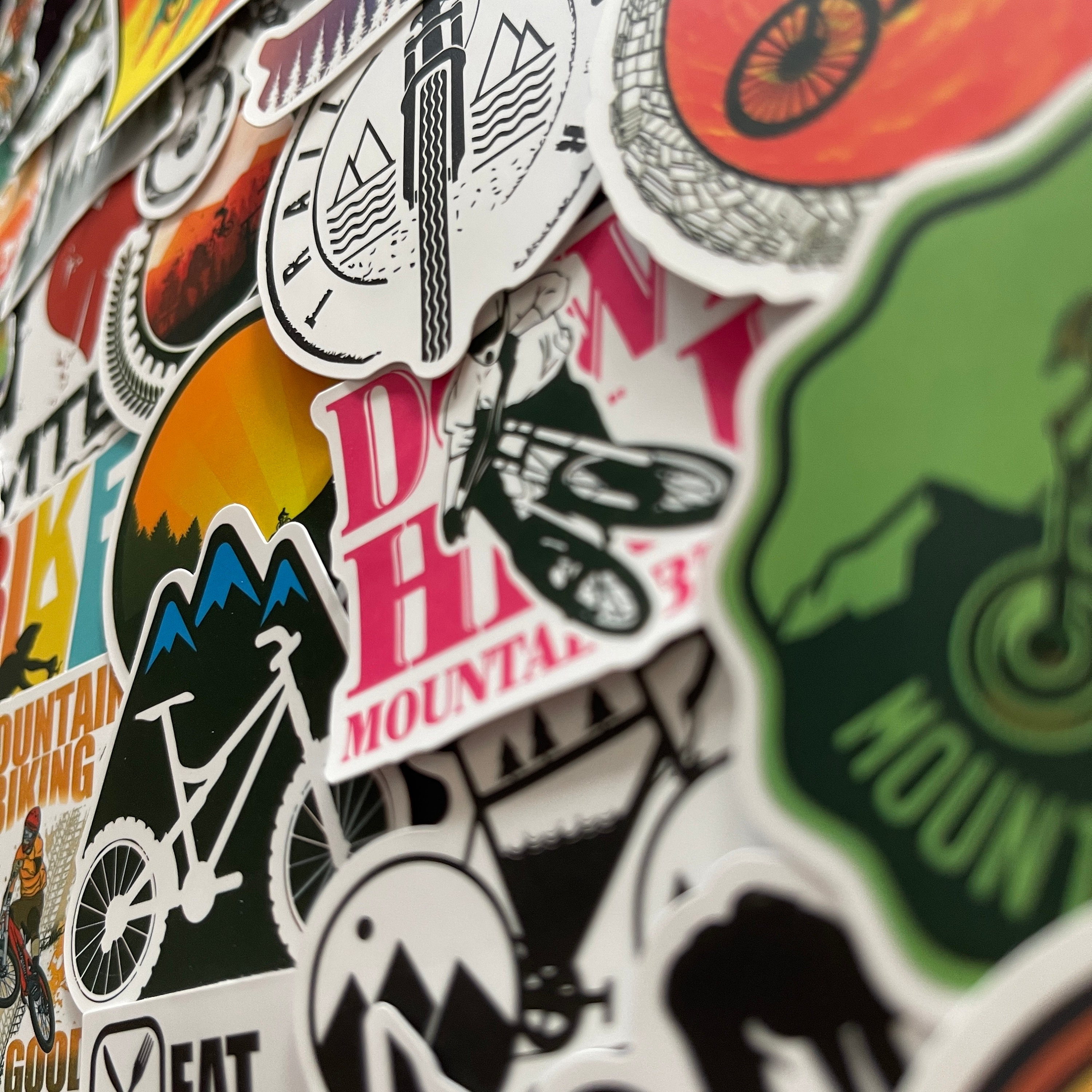 25/50 Vinyl Mountain Bike Stickers Die Cut Decal Set - Etsy UK