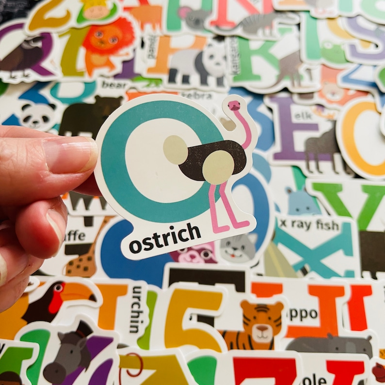 25/50 Vinyl ABC 123 Stickers Die Cut Decal Set Waterproof | Etsy