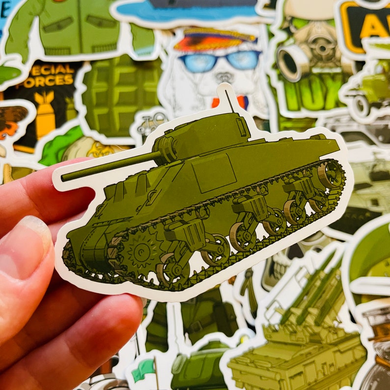 25/50 Vinyl Military Themed Stickers Die Cut Decal Set | Etsy