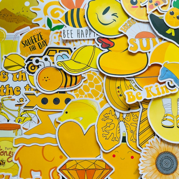 Yellow Stickers - Etsy