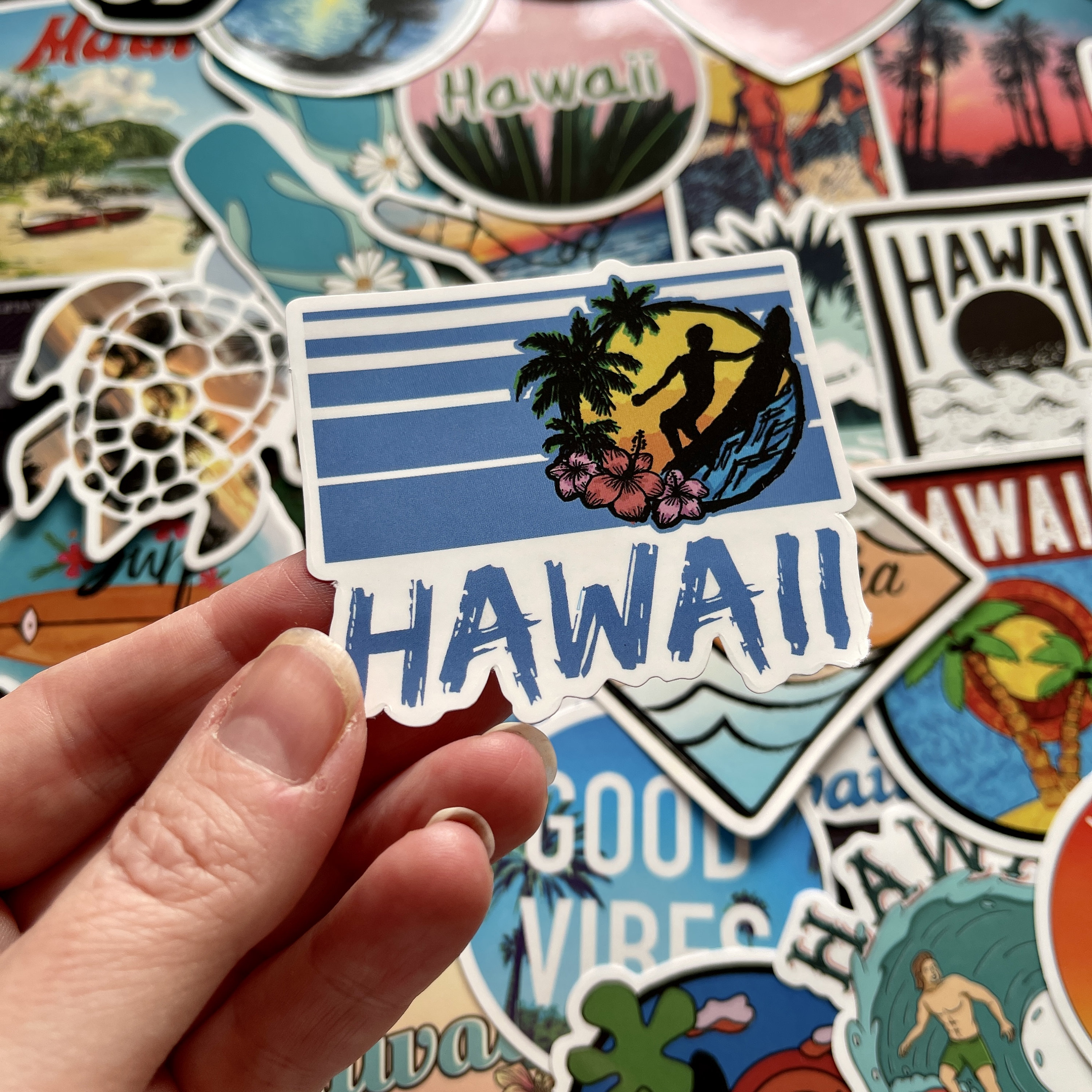 25/50 Vinyl Hawaii Stickers Die Cut Decal Set Waterproof - Etsy UK