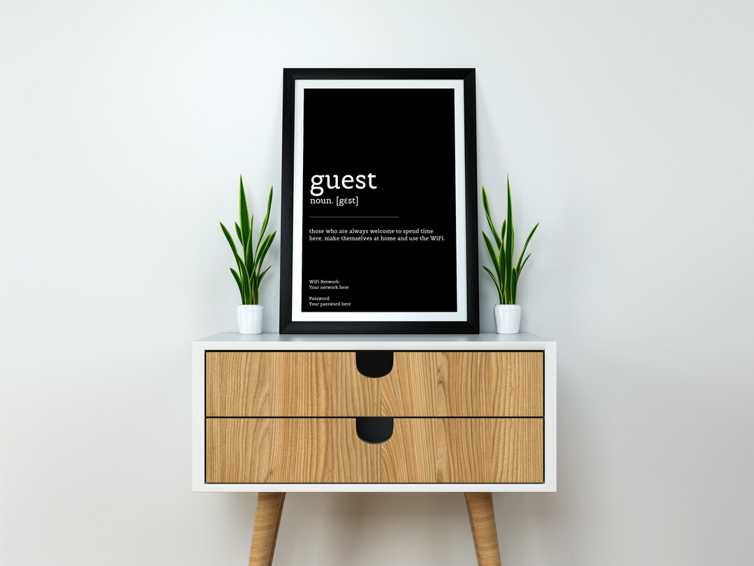 Guest Definition Digital Printable Art | Customized Wifi Wall Print ...