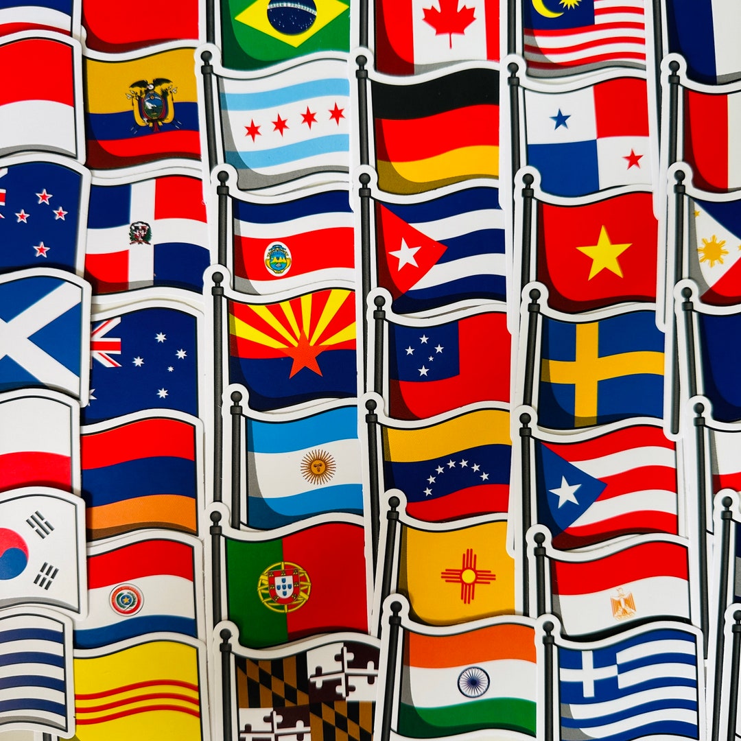 25/50 Vinyl Travel Stickers, Die Cut Decal Set, Waterproof Reusable ...