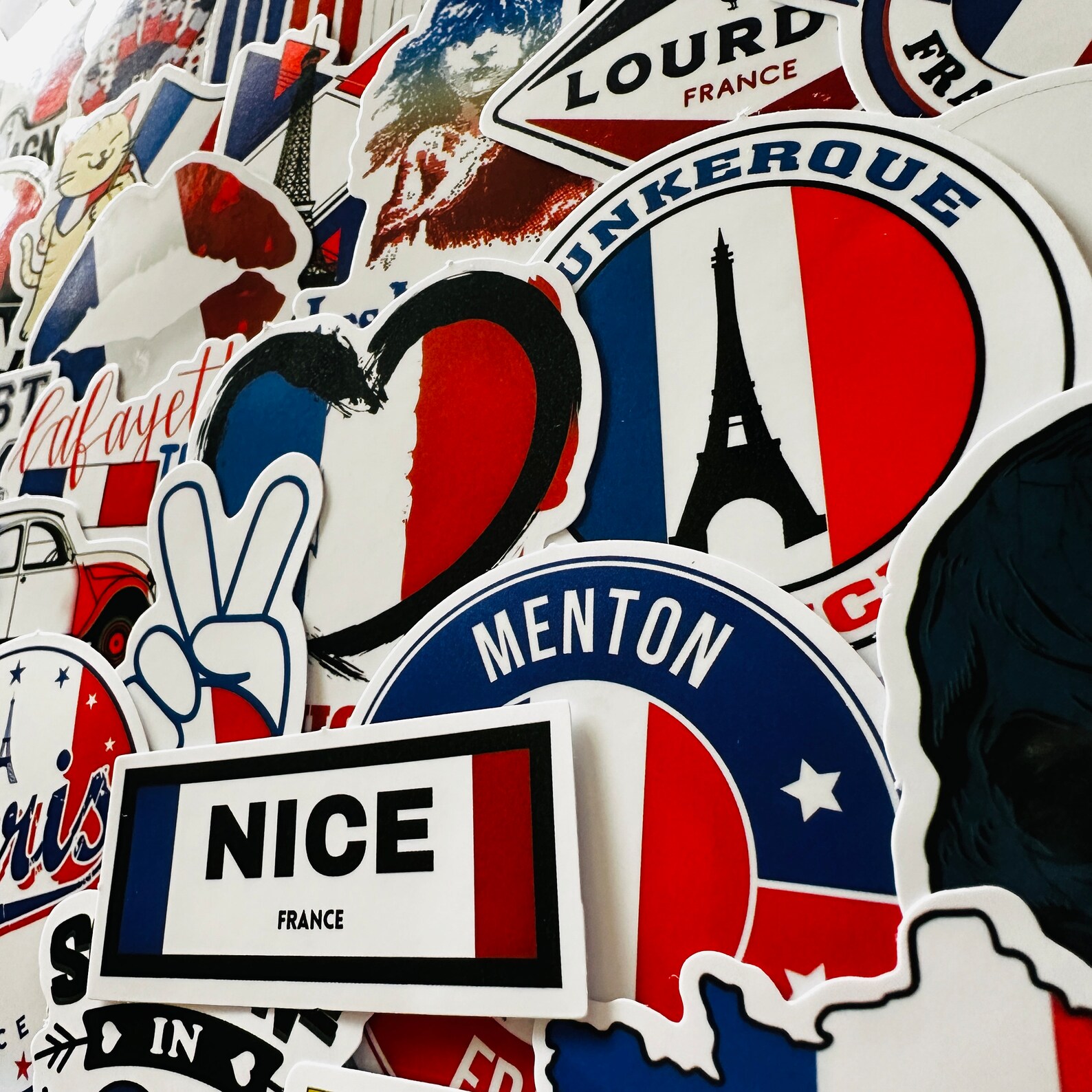 25/50 Vinyl France Stickers, Die Cut Decal Set, Waterproof Reusable ...