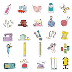 25/50 Vinyl Craft Theme Stickers, Die Cut Decal Set, Waterproof ...