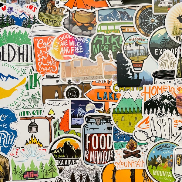Camping Stickers - Etsy
