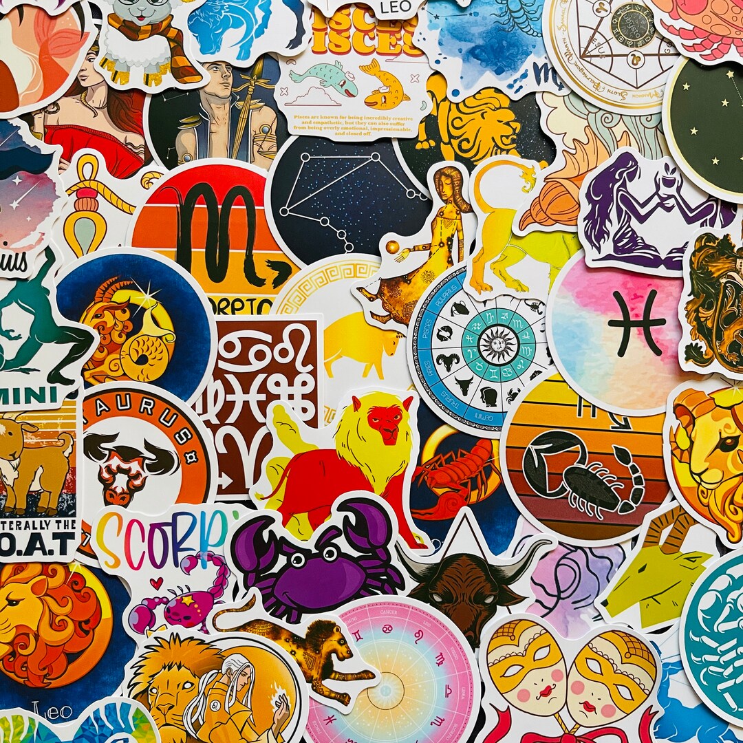 25/50 Vinyl Star Sign Stickers, Die Cut Decal Set, Waterproof Reusable ...