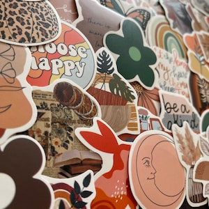 25/50 Vinyl Neutral Stickers, Die Cut Decal Set, Waterproof Reusable ...