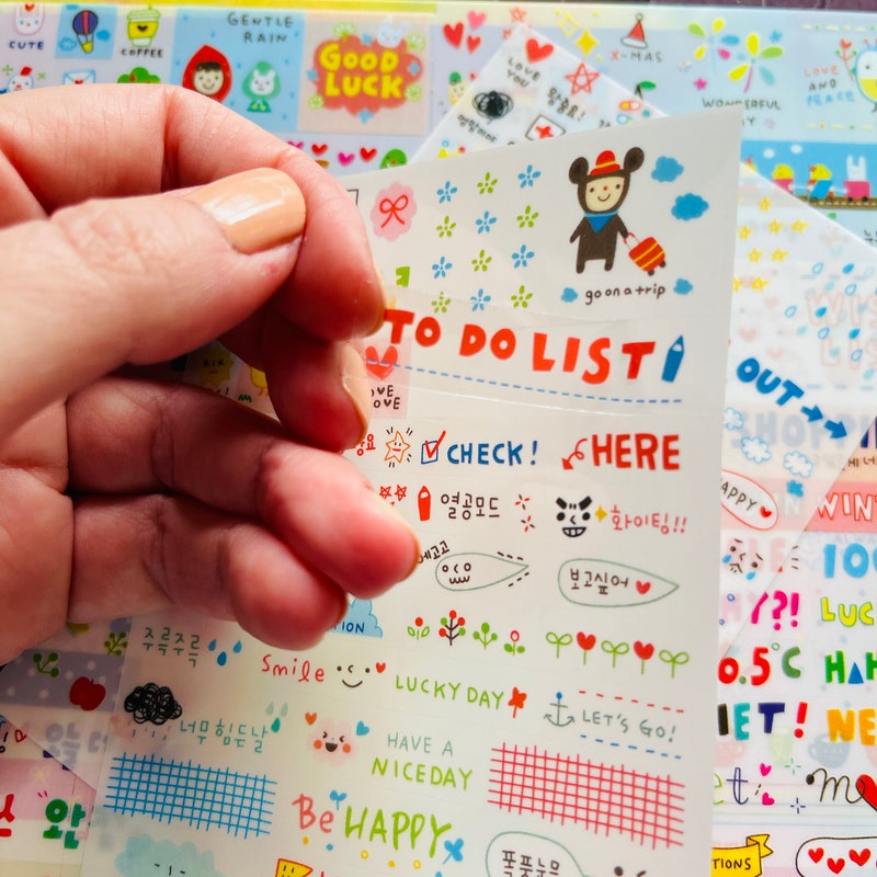 Cute Aesthetic Korean Stickers - Etsy