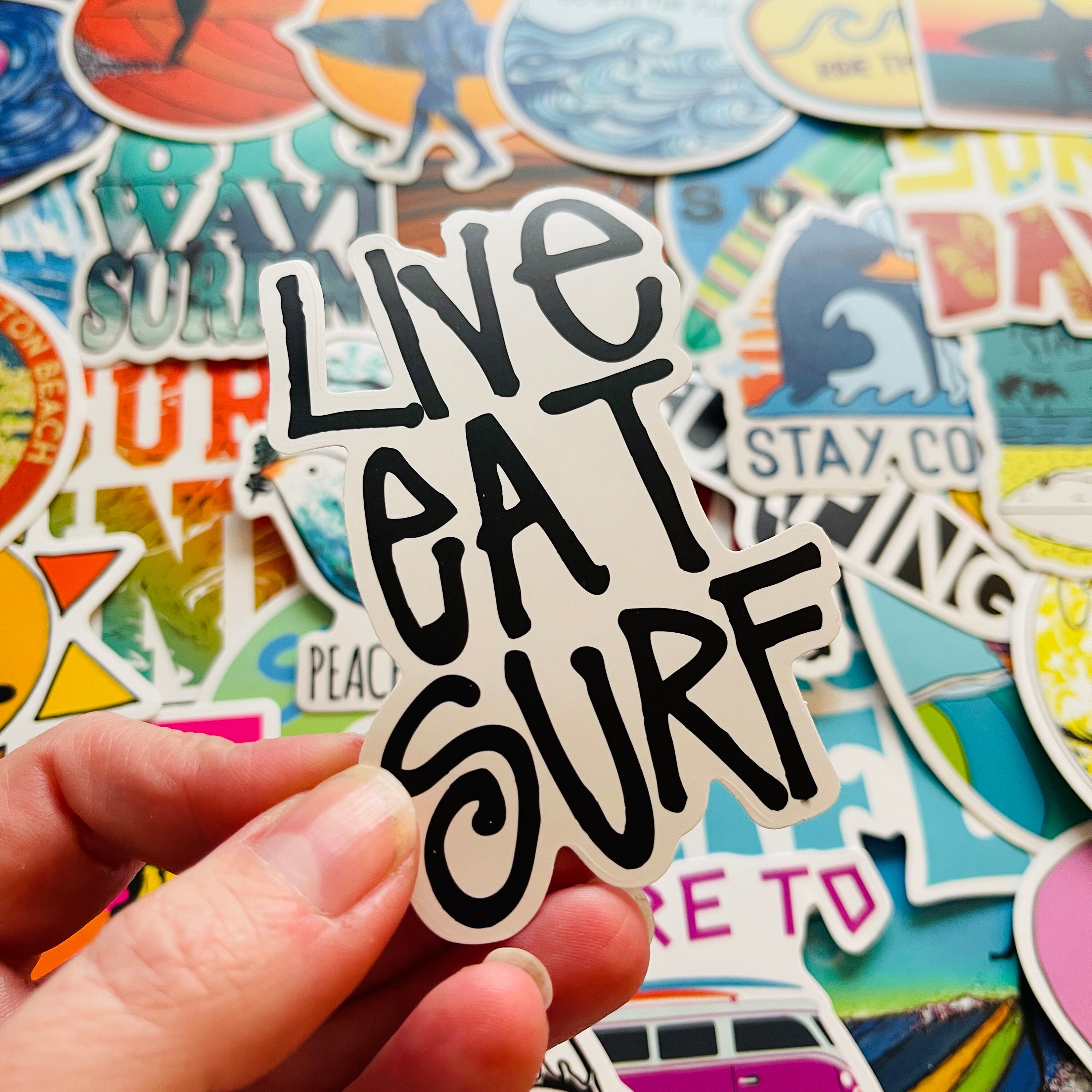 25/50 Vinyl Surf Stickers Die Cut Decal Set Waterproof - Etsy Canada