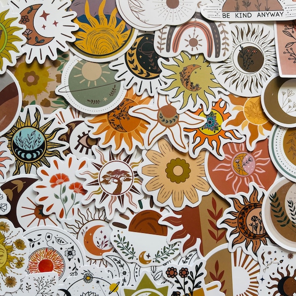 Moon Stickers - Etsy UK