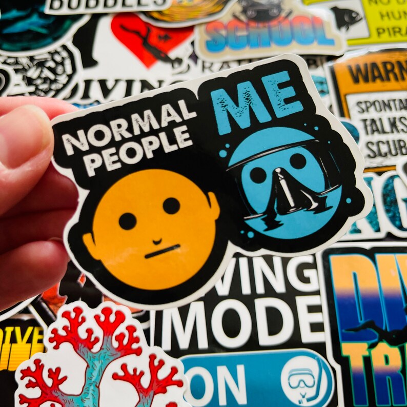 25/50 Vinyl Diving Sticker Pack Die Cut Decal Set - Etsy